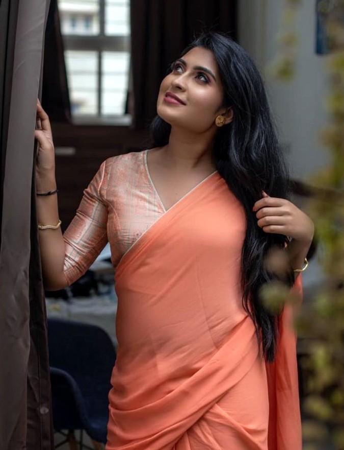 Akshitha bopaiah tamil serial actress T1 23 hot saree pics ...