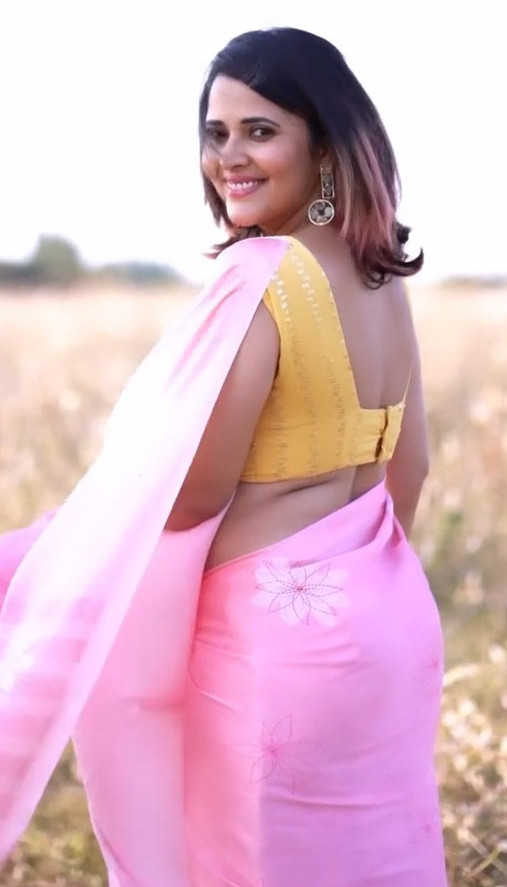 Anasuya baradwaj vfc1x2 backless saree telugu anchor – indiancelebblog
