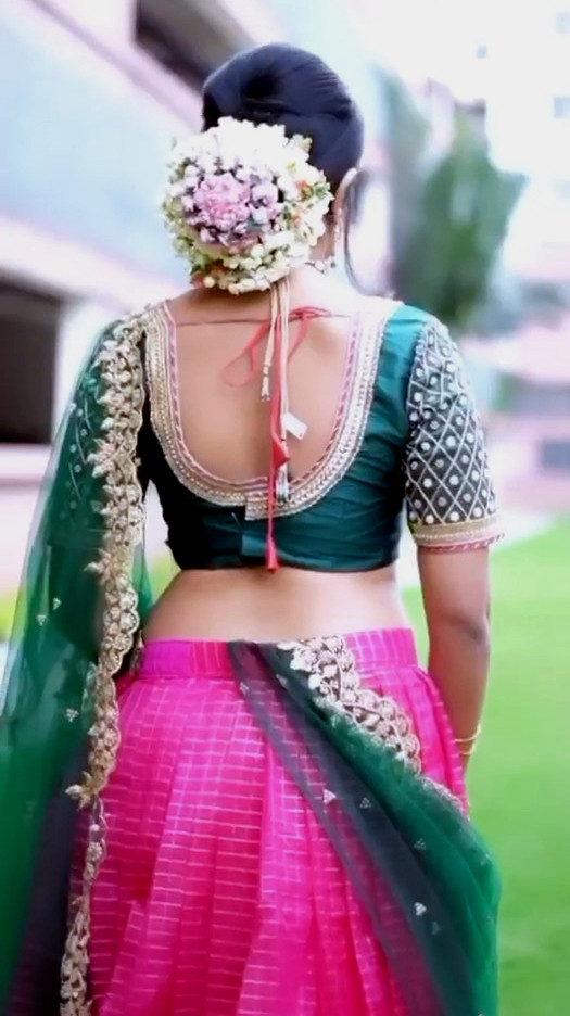 Namratha gowda lc1x11 backless lehenga choli social media – indiancelebblog