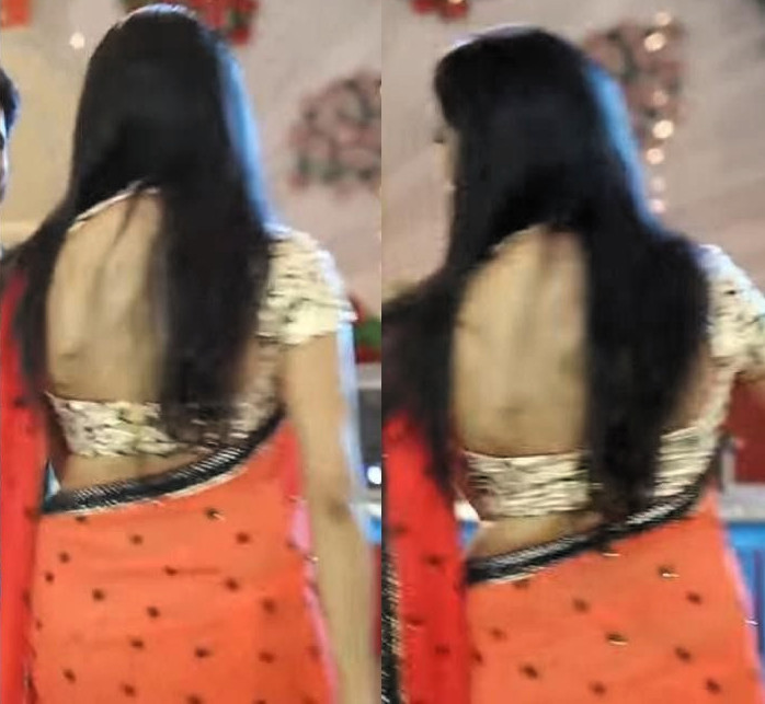 Nisha krishnan sca15 backless saree serial actress hd caps – indiancelebblog