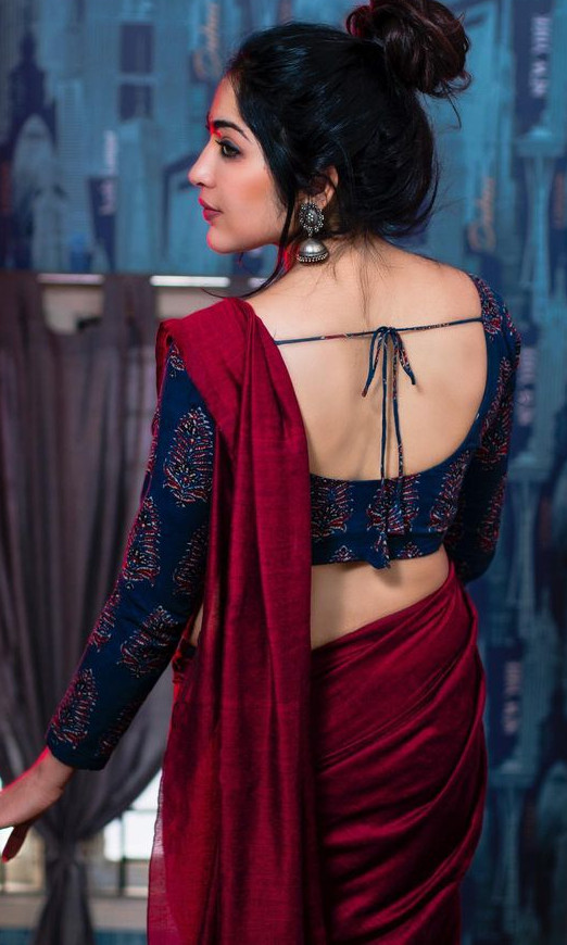 Ramya subramanian tamil tv anchor 12 backless saree photo shoot ...