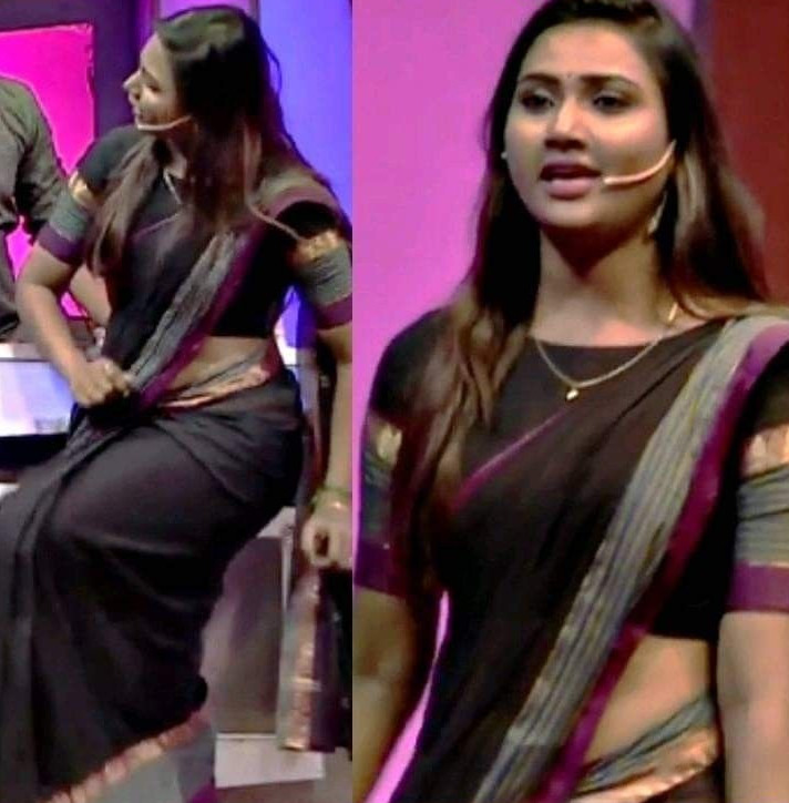 Myna nandhini tamil tv actress 4 saree reality show hd caps ...