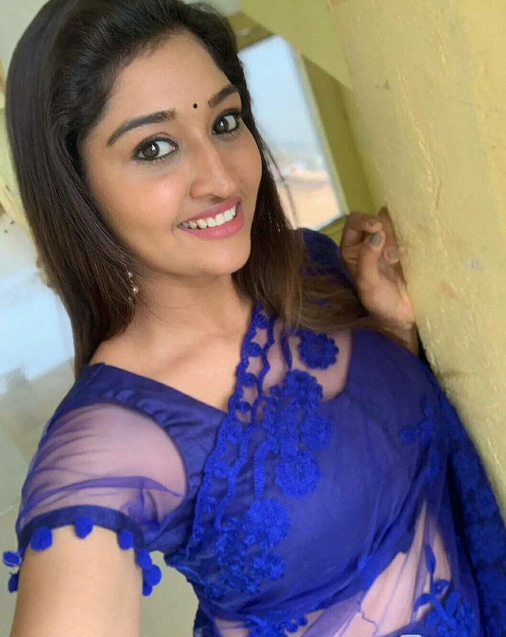 Neelima rani tamil serial actress s1x15 transparent saree photo shoot ...