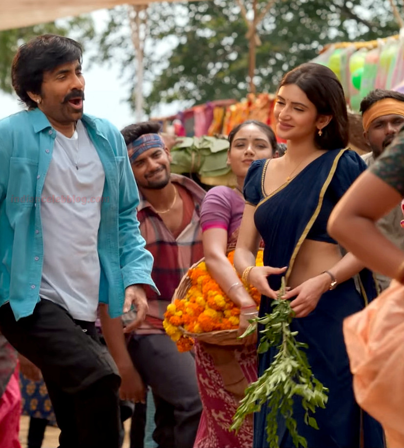 sreeleela mass jathara 037 saree ravi teja scene photo – indiancelebblog